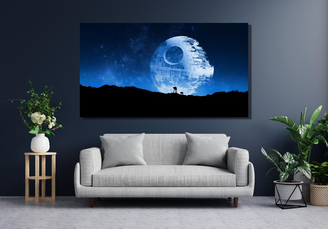 Death Star Wall Art,starwars Death Star Canvas,luke Skywalker Poster ...
