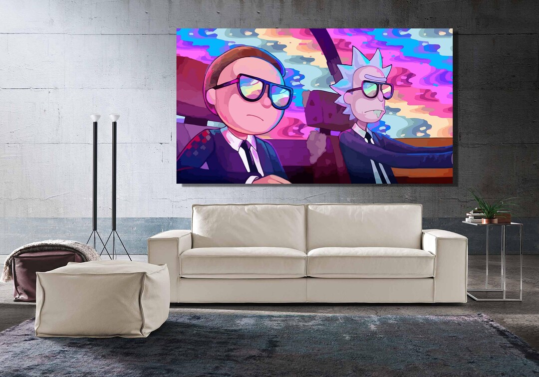 Rick and Morty Canvas,rick and Morty Canvas Wall Art,rick and Morty ...