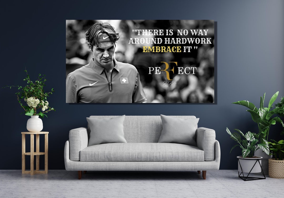Roger Federer Poster,roger Federer Canvas Wall Art,print,tennis Poster ...