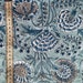 Printofab Gray Delft Blue Indian Floral Hand Block Printed 100% Cotton ...