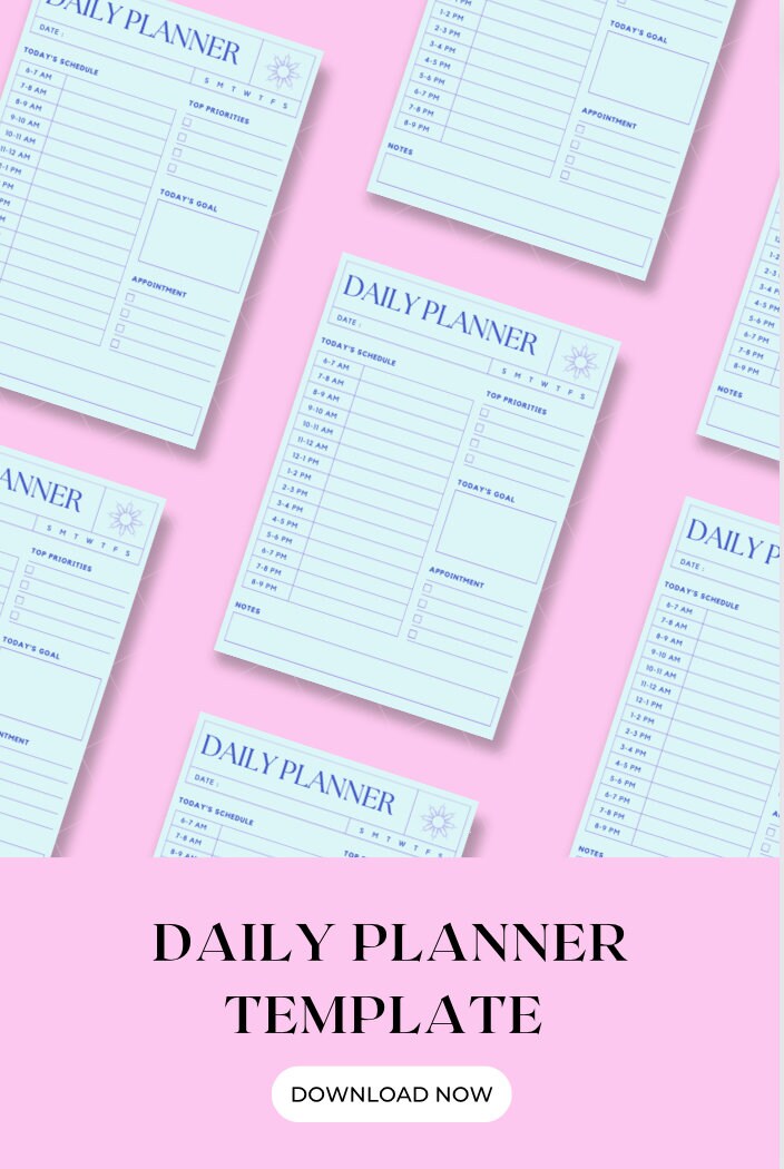 Daily to Do List Printable Daily Organiser Daily Planner - Etsy