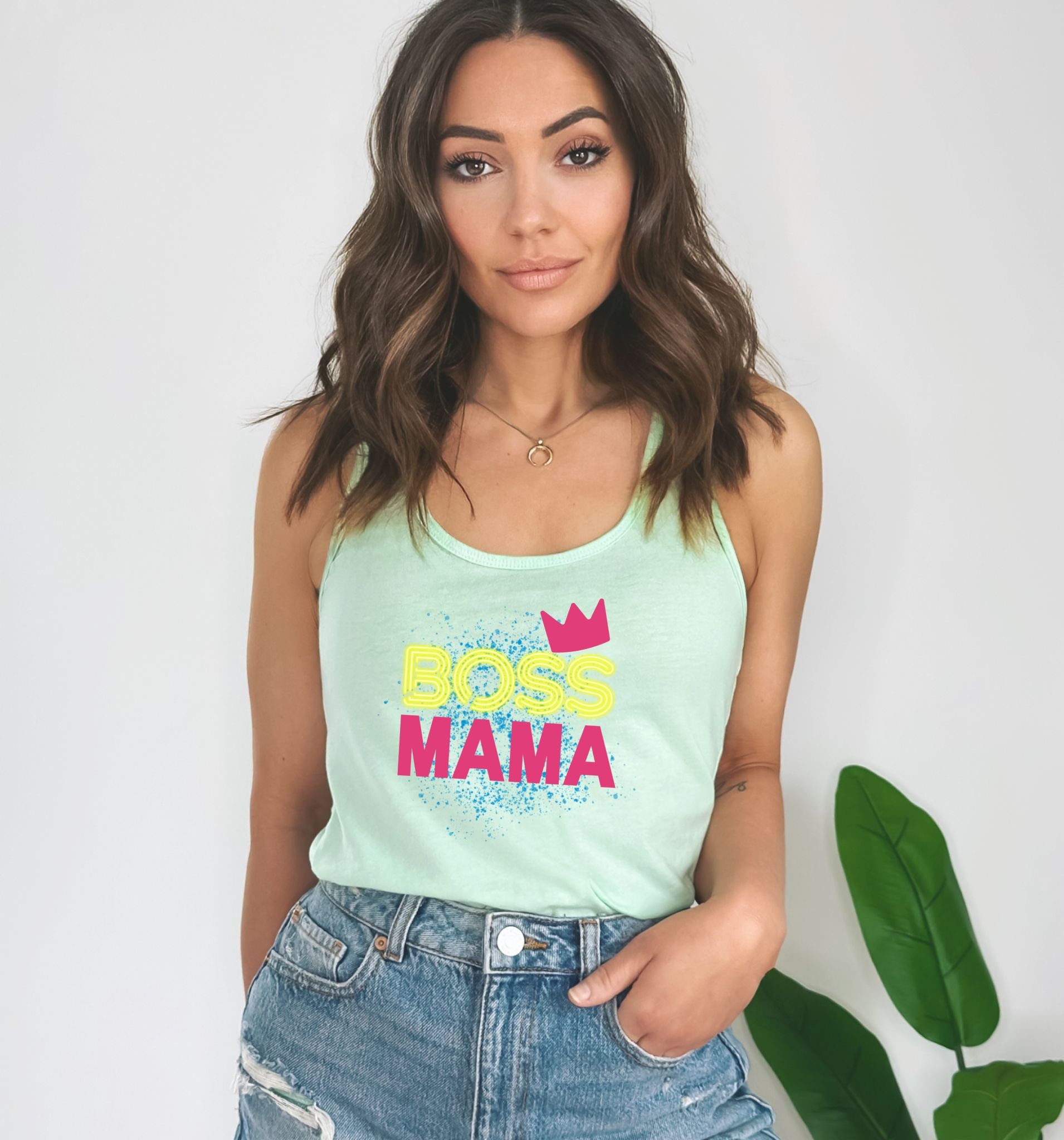 Mama Tank Top, Cute Mama Tank Top, Boss Mama Tank Top, Neon Mama Tank ...