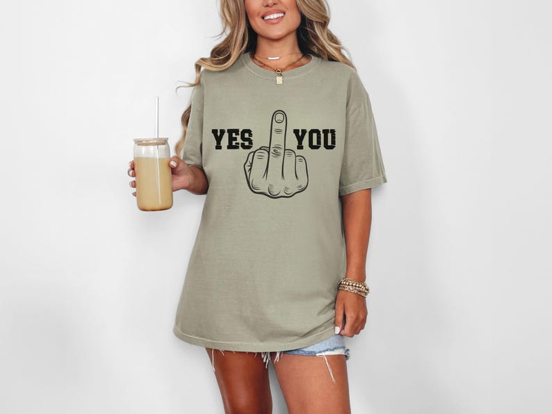 Middle Finger T-shirt, Middle Finger Shirt, Funny Graphic Tee, Funny ...