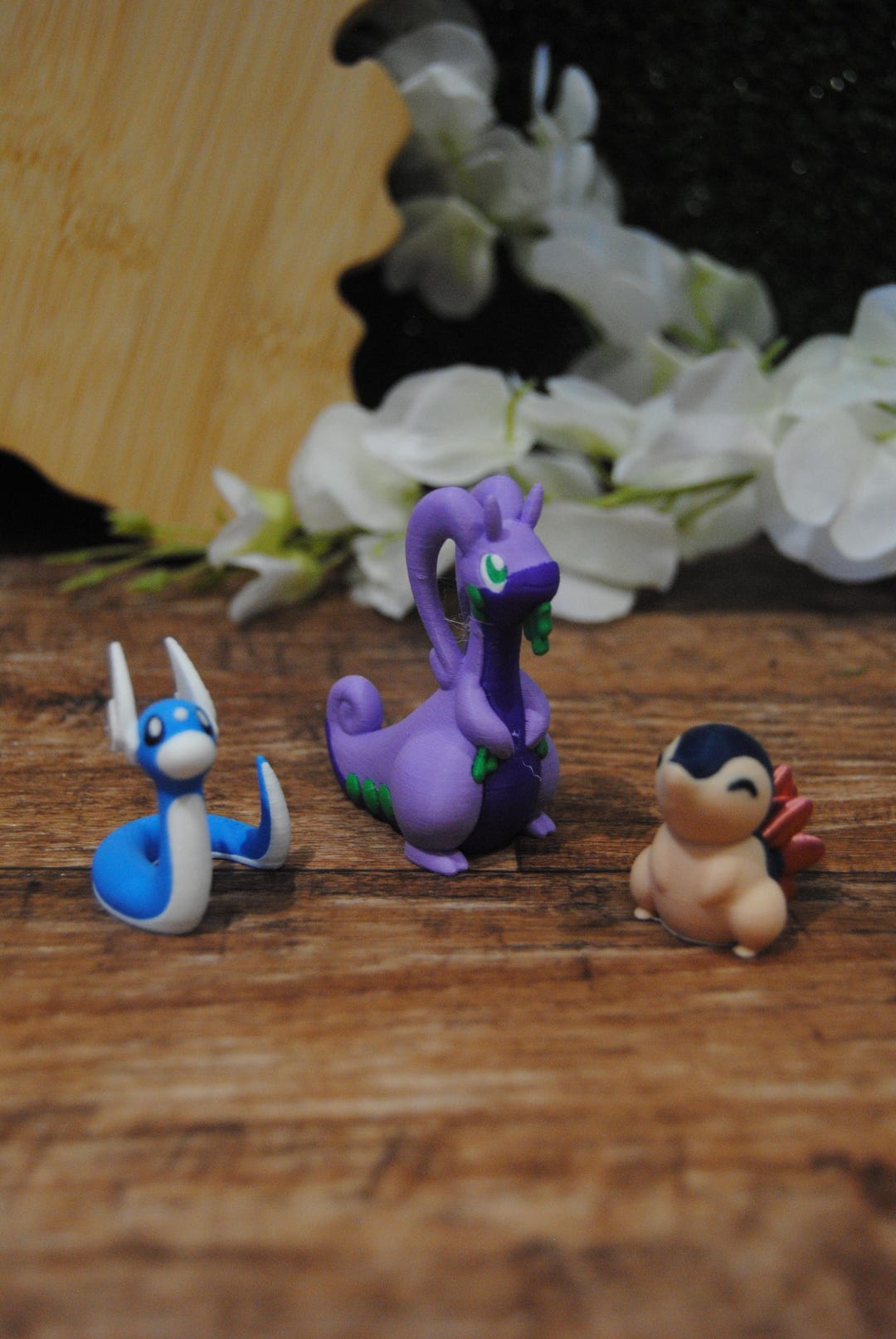Chibi Figures of Dratini, Goodra, Cyndaquil Small 3D Printed Pokémon ...