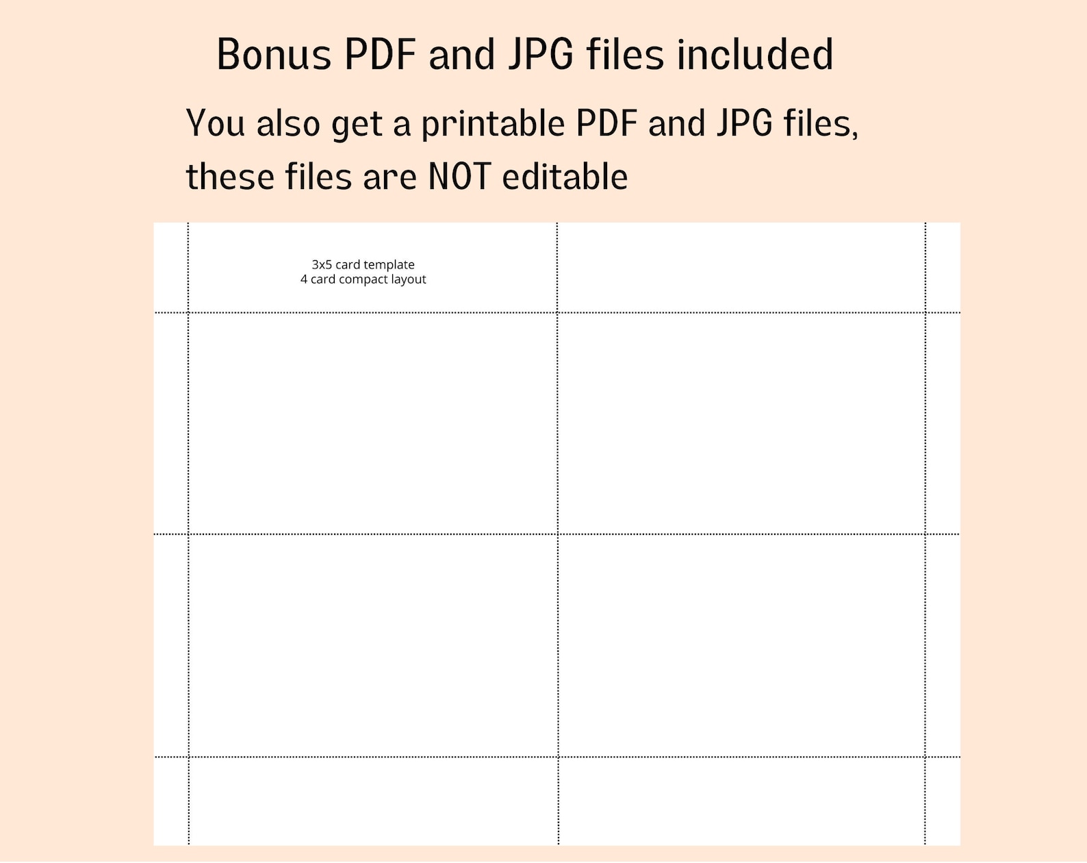 Canva Template for 3x5 Cards, Index Card Template, Recipe Card , Jot ...