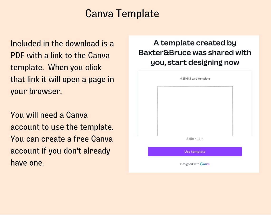 Printable Canva Template for 4.25x5.5 Cards, Post Card Template, DIY ...