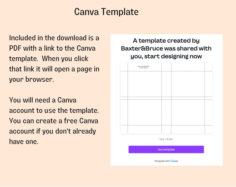 Printable Canva Template for 3x4 Cards, Index Card Template, Jot Card ...