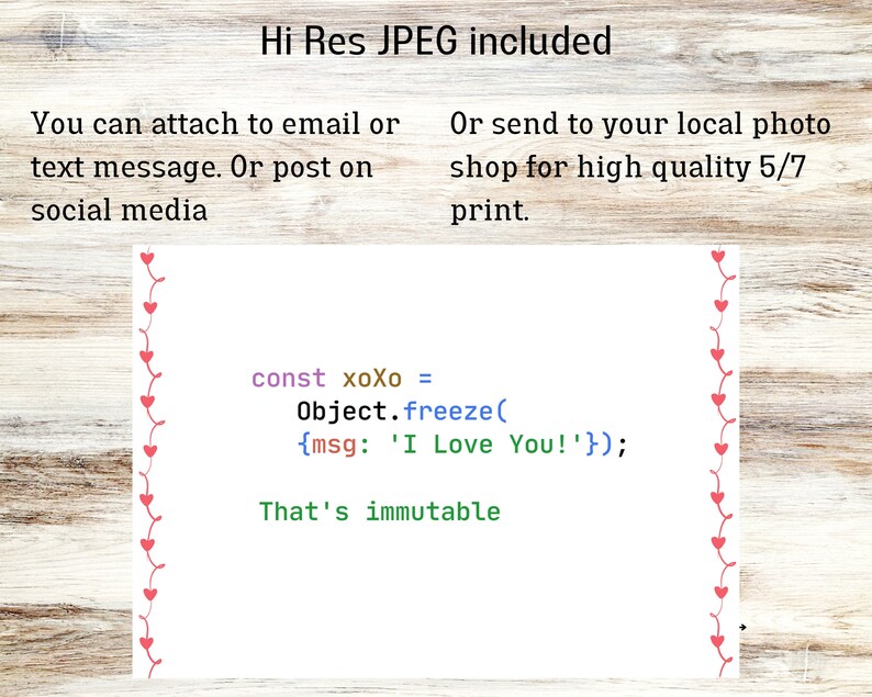 Printable Programmer Love Card, Valentine Card for Software Engineer ...