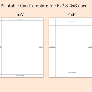 Printable 5x7 and 4x6 Card Templates, Canva 5x7 and 4x6 Card Templates ...