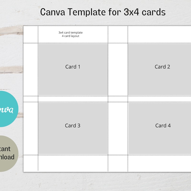 3x4 Note Card - Etsy