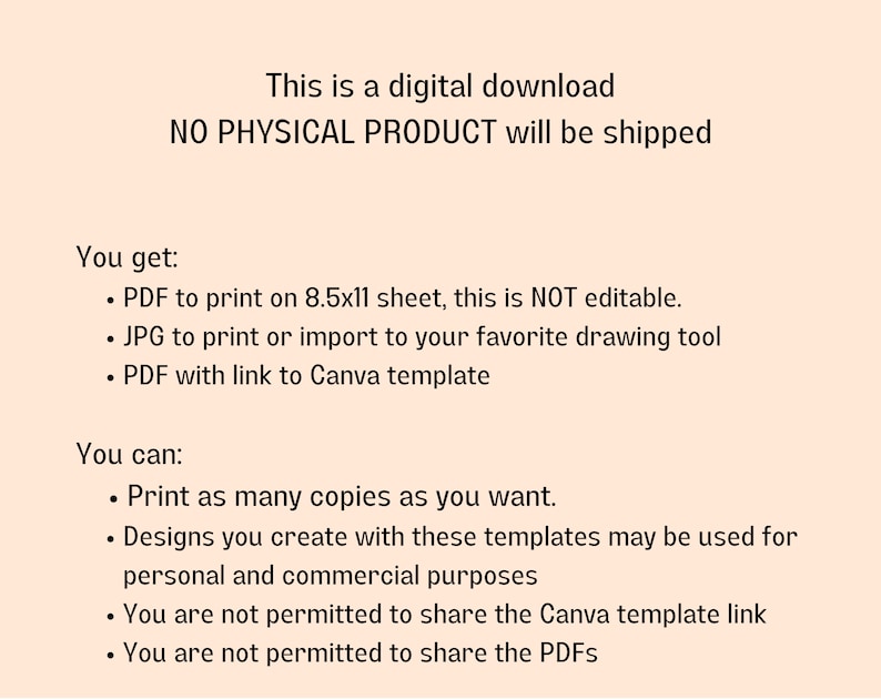 Printable Canva Template for 3x4 Cards, Index Card Template, Jot Card ...