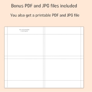 Canva Template for 3x5 Cards, Index Card Template, Recipe Card , Jot ...