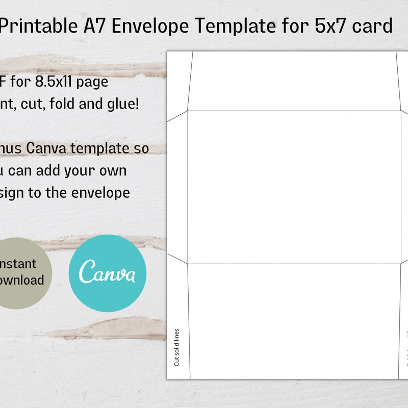 Envelope Template - Etsy
