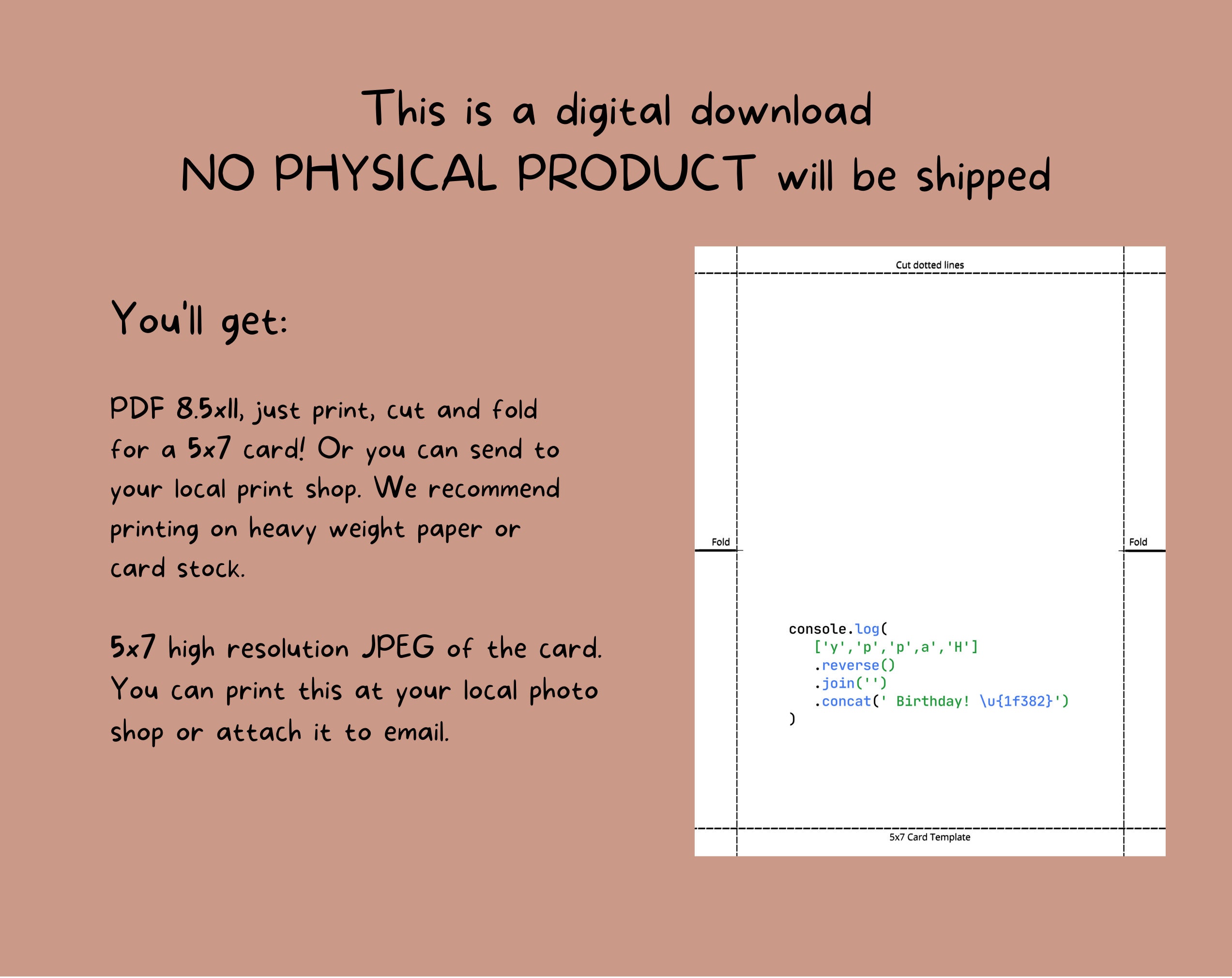 Printable Funny Code Birthday Card for Your Geeky Developer Friend ...