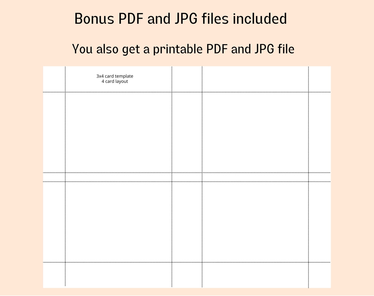 Printable Canva Template for 3x4 Cards, Index Card Template, Jot Card ...