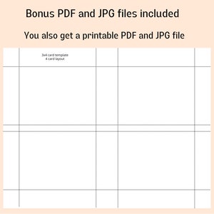 Printable Canva Template for 3x4 Cards, Index Card Template, Jot Card ...