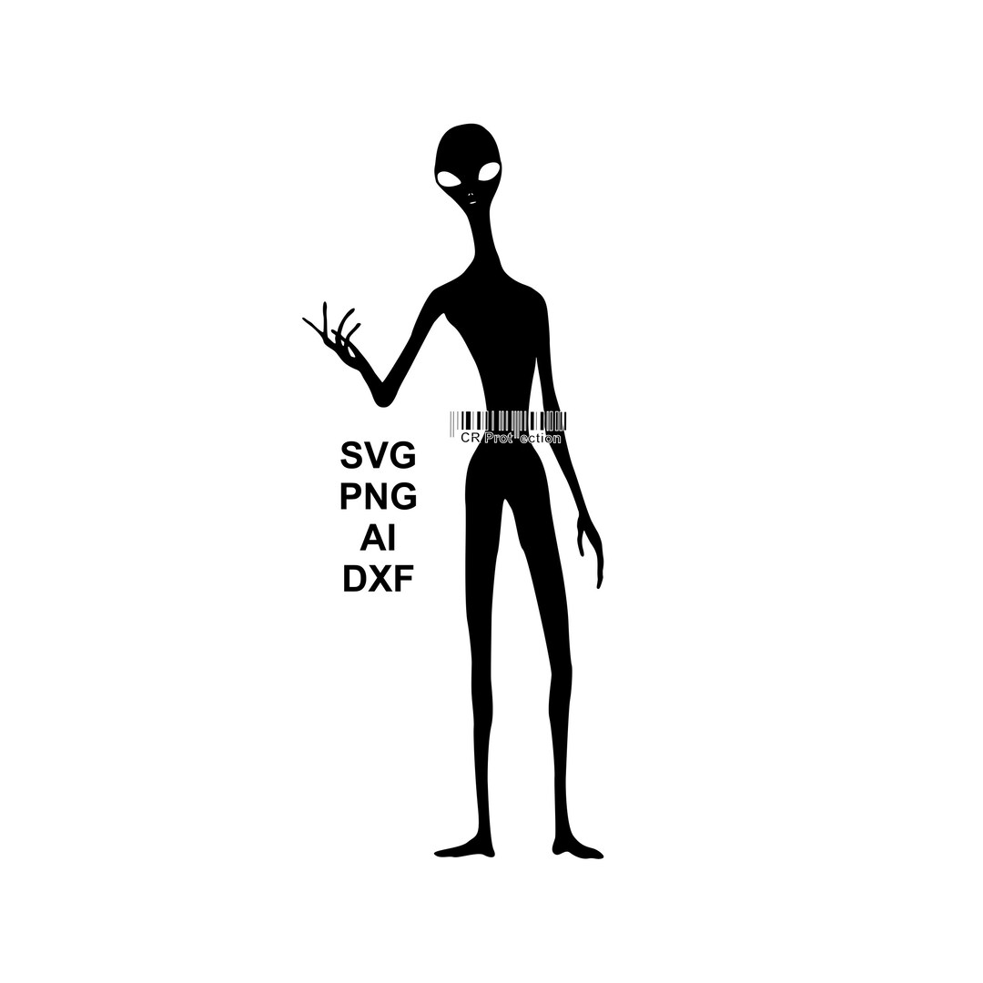 Alien Silhouette, Alien Body Figure, Sleak, Tall Alien Illustration ...