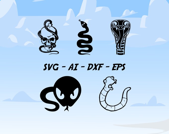 Snake Svg, Serpent Svg, Reptile Svg, Python Svg, Slither, Anaconda ...