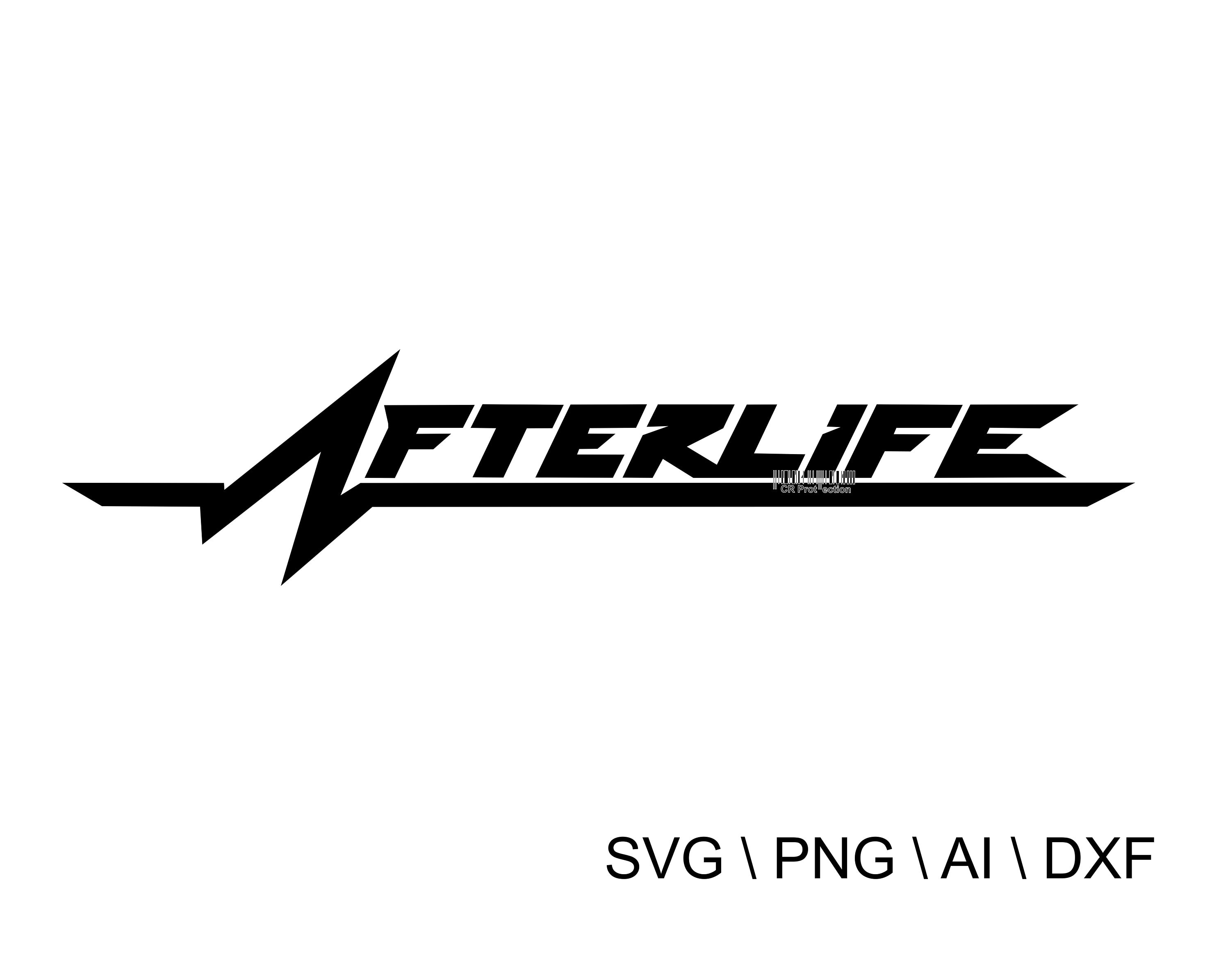 Afterlife Modern Logo Design Futuristic Edges T Shirt Svg, Png, Ai, Dxf ...