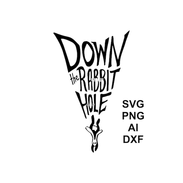 Down the Rabbit Hole Png - Etsy