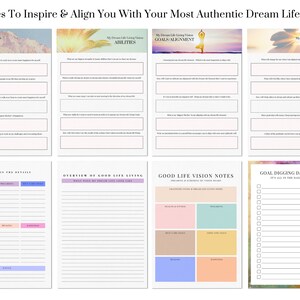 Vision Board Planner Digital | Printable Journal Manifestation Pages PDF Law of Attraction ...
