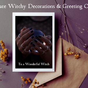 Witchy Vision Board Printable Witchy Cards Halloween Poster Season of ...