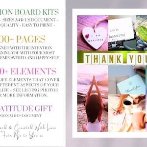 Vision Board Bundle Manifest New Beginnings Printable PDF Mood Board ...