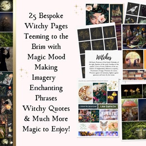Witchy Vision Board Printable Witchy Cards Halloween Poster Season of ...
