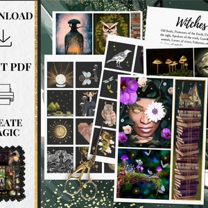 Witchy Vision Board Printable Witchy Cards Halloween Poster Season of ...
