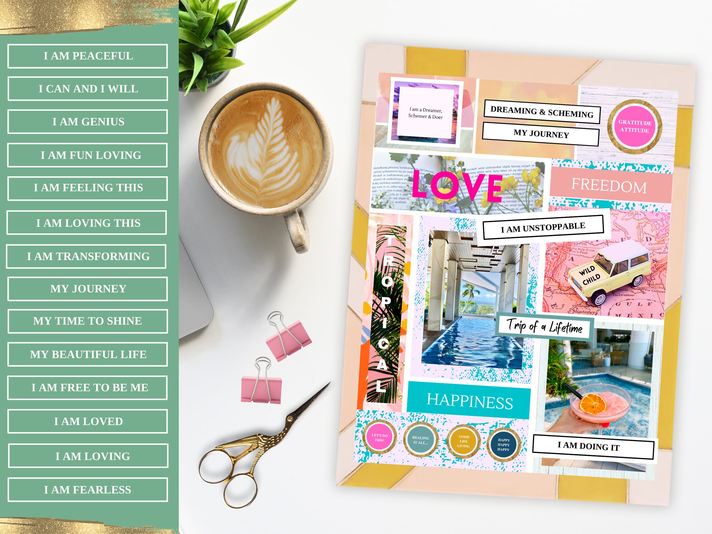 Vision Board Kit 65 Printable Pages 850 Pieces Images - Etsy