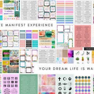 Vision Board Kit 65 Printable Pages 850 Pieces + Images Instant ...