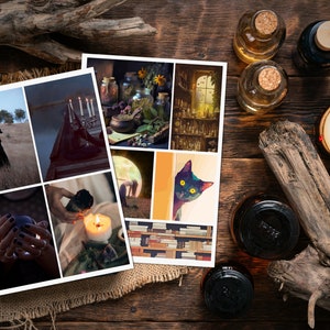 Witchy Vision Board Printable Witchy Cards Halloween Poster Season of ...