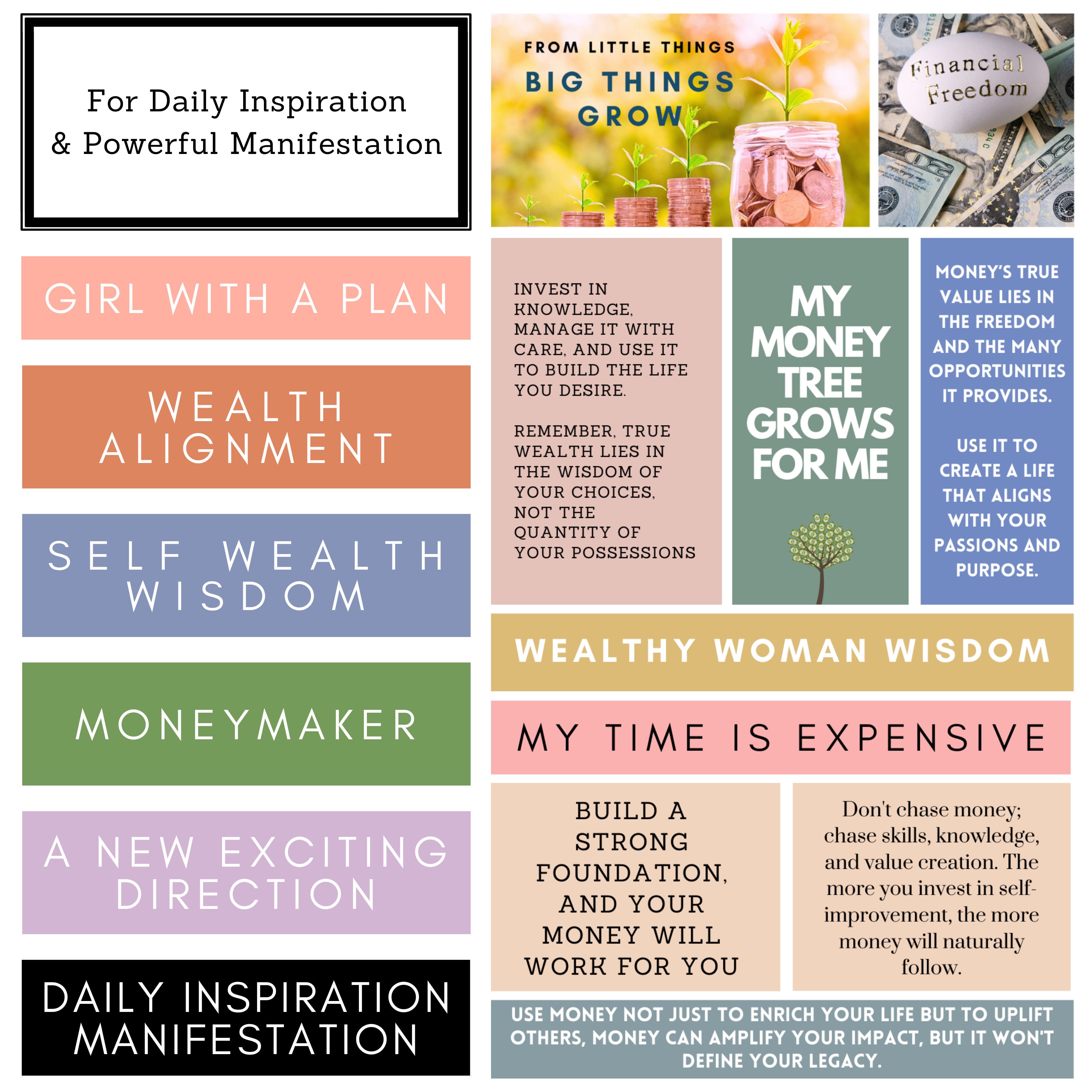 Vision Board iPhone Wallpaper Digital Sticker Collage PNG Digital ...