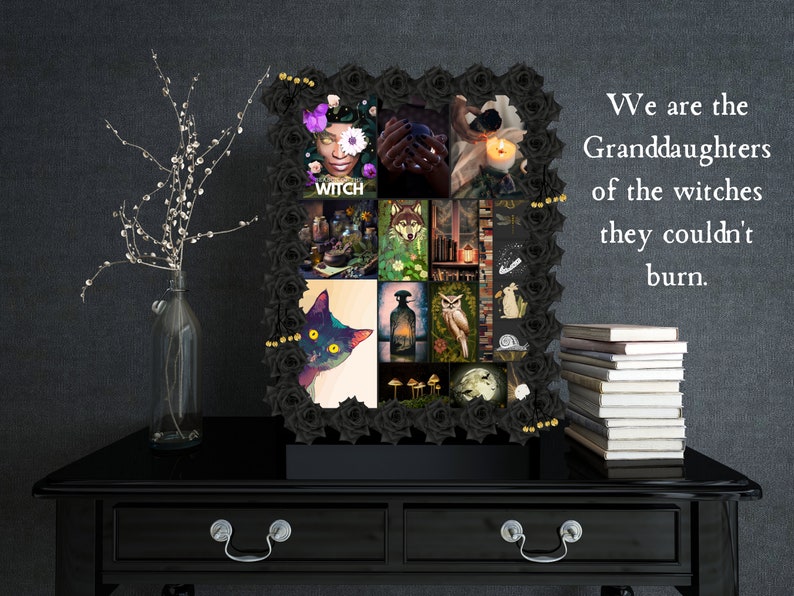 Witchy Vision Board Printable Witchy Cards Halloween Poster Season of ...