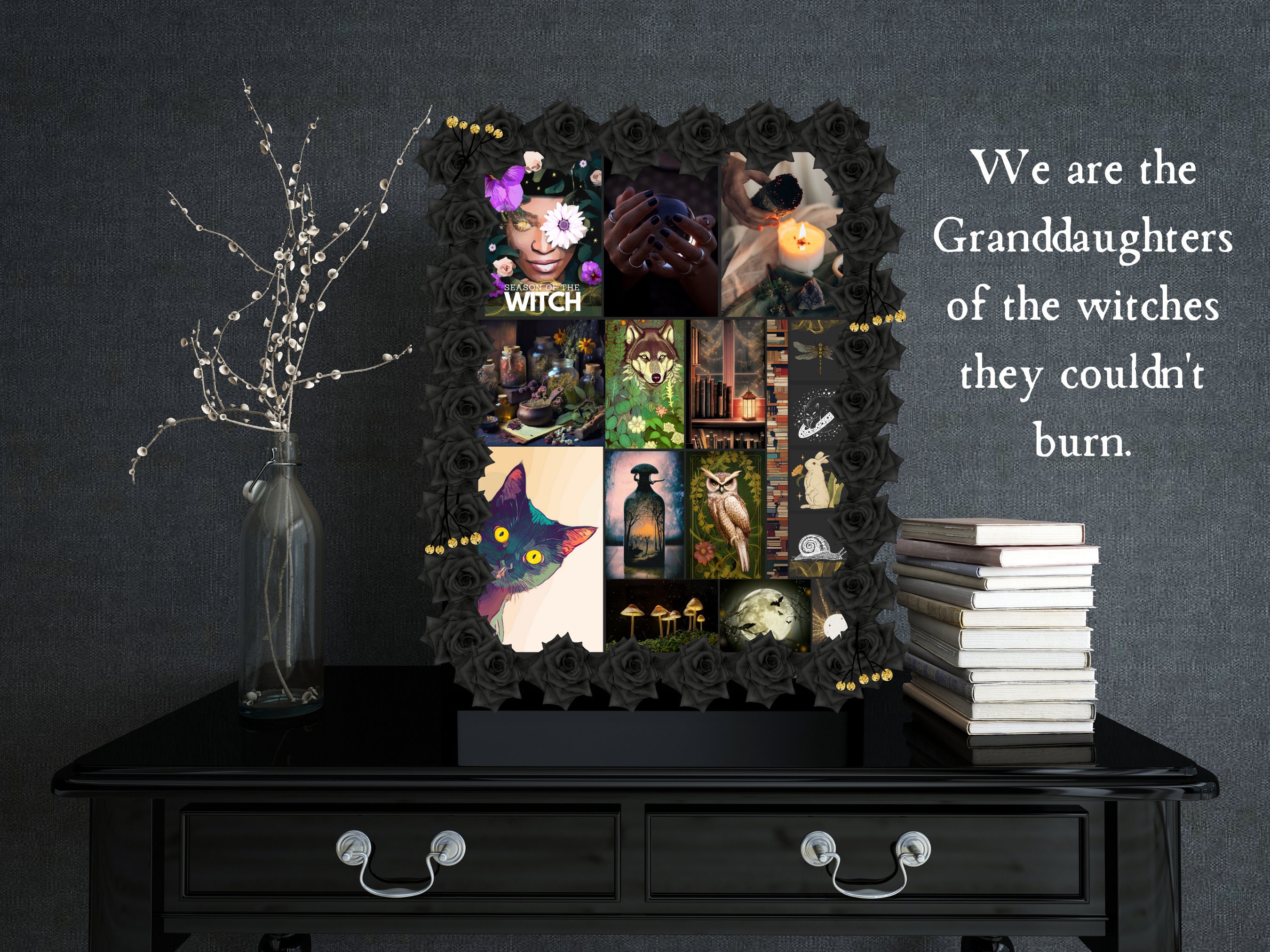 Witchy Vision Board Printable Witchy Cards Halloween Poster Season of ...