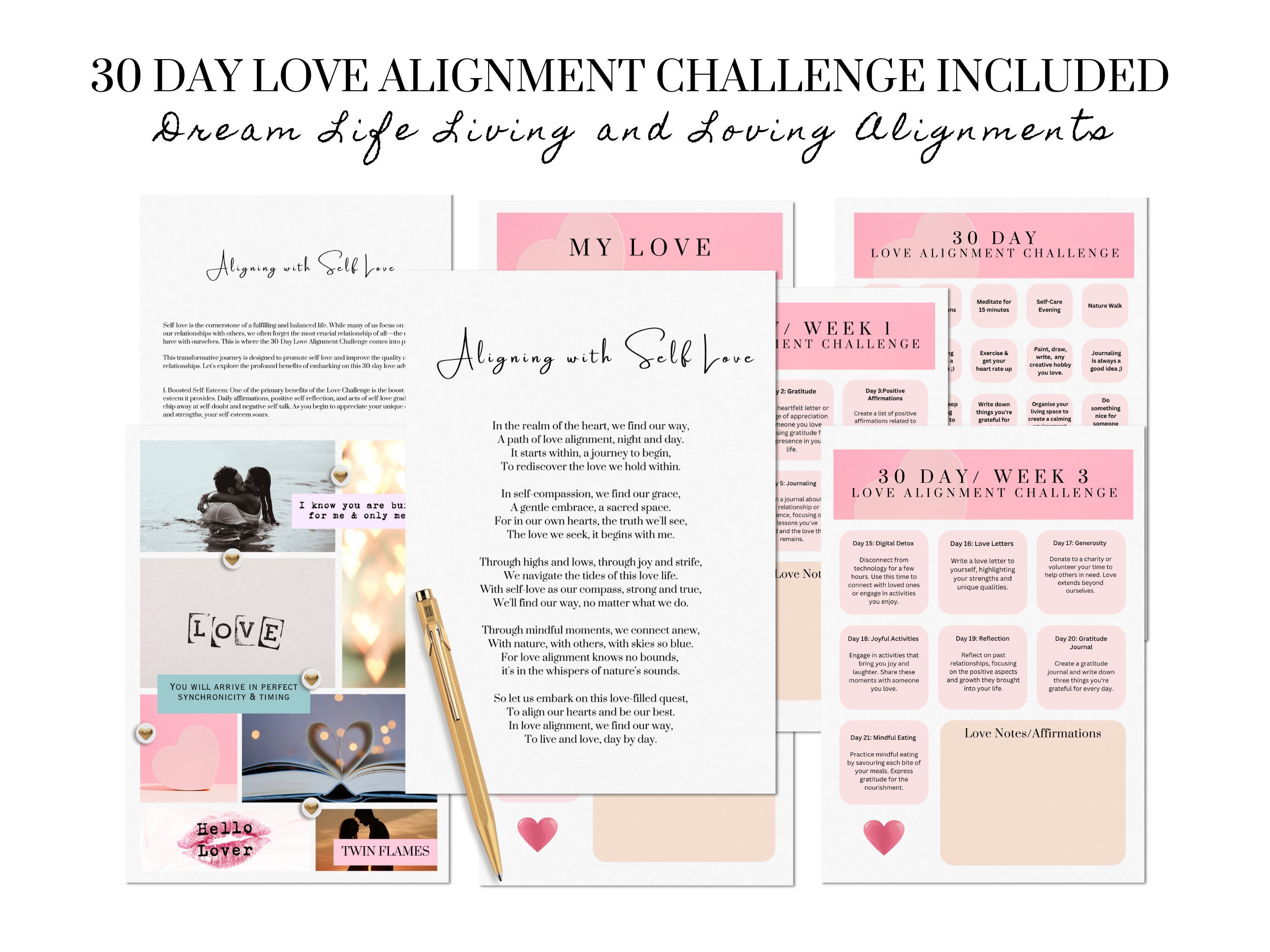 2024 Love Alignment Vision Board Bundle Manifest Happiness - Etsy Australia