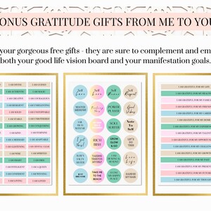 Positive Affirmations Printable Happiness PDF Vision Board for Women ...