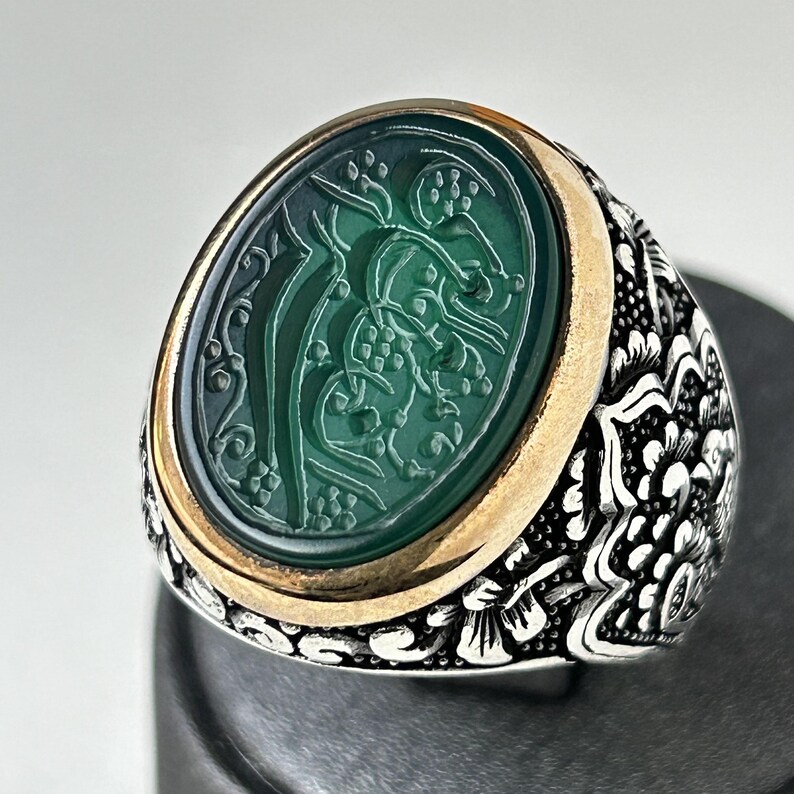 Inna Ma Al Usri Yusra, Islamic Rings, Agate Stone Turkish Silver Ring ...