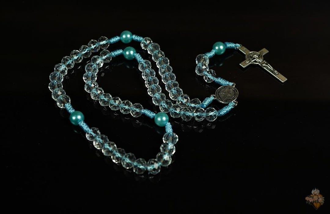 Light Blue Rosary With Beads From Medjugorje - Etsy