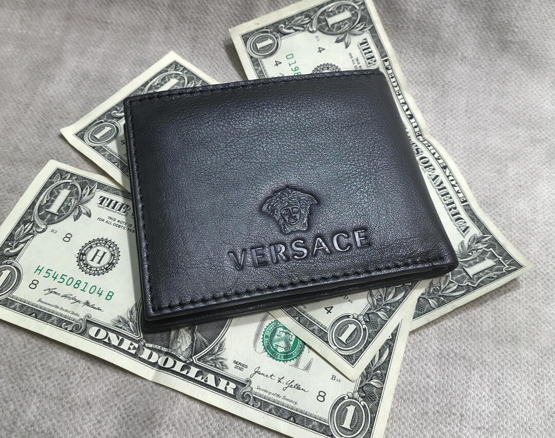 Luxury Versace Medusa Bifold Leather Wallet - 6+ Card Slots, 2 Money ...