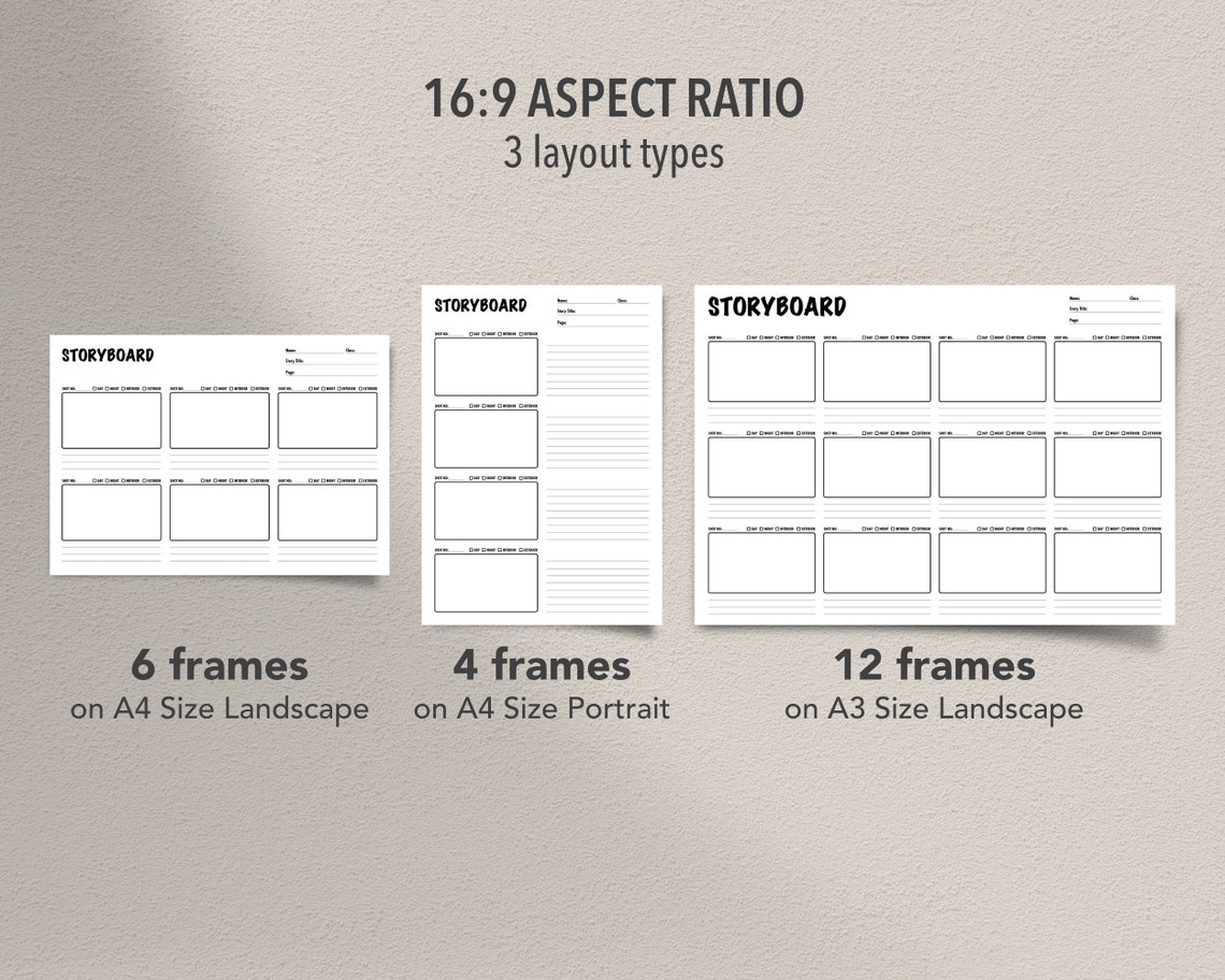 Printable Dual Layout Storyboard Template, Portrait for Social Media ...