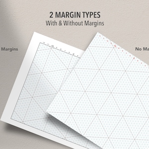 Isometric Graph Paper Printable: Technical Drawing Template (A4, A3 ...
