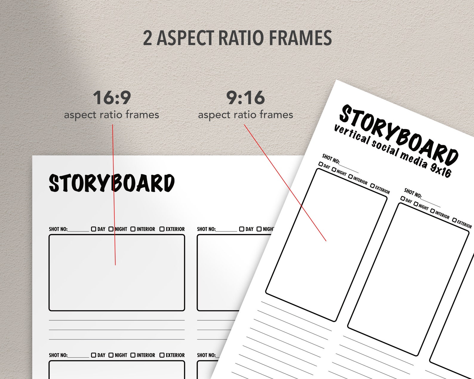Printable Dual Layout Storyboard Template, Portrait for Social Media ...