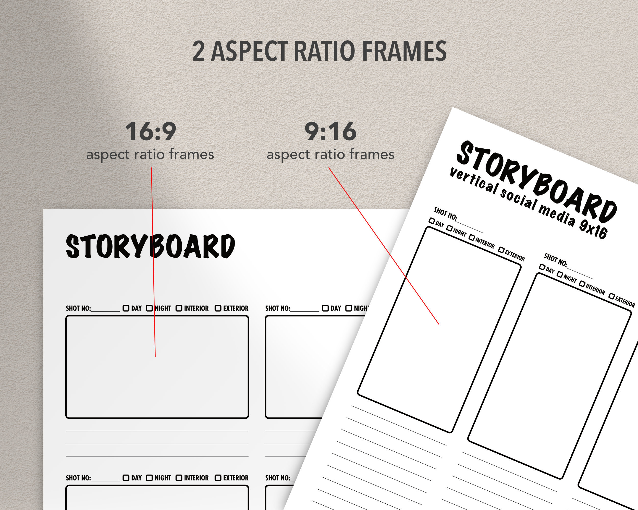 Printable Dual Layout Storyboard Template, Portrait for Social Media ...