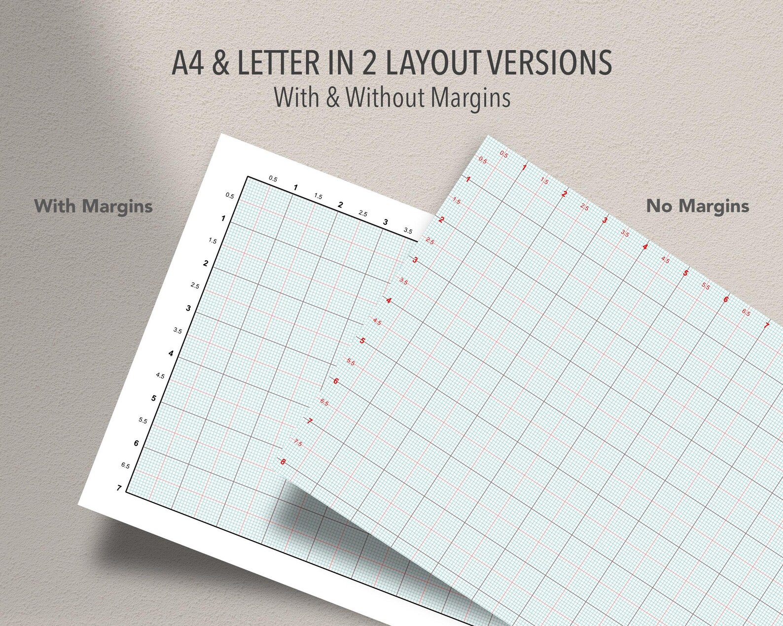 Printable Graph Paper: Technical Drawing & Cross Stitch (a4/letter/a3 ...