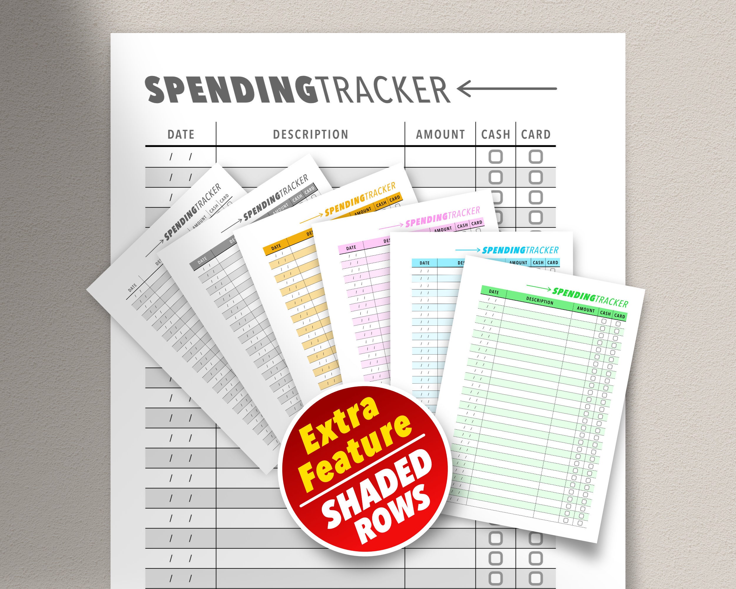Spending Tracker Printable, Budget Tracker, Billing Planner, Printable ...