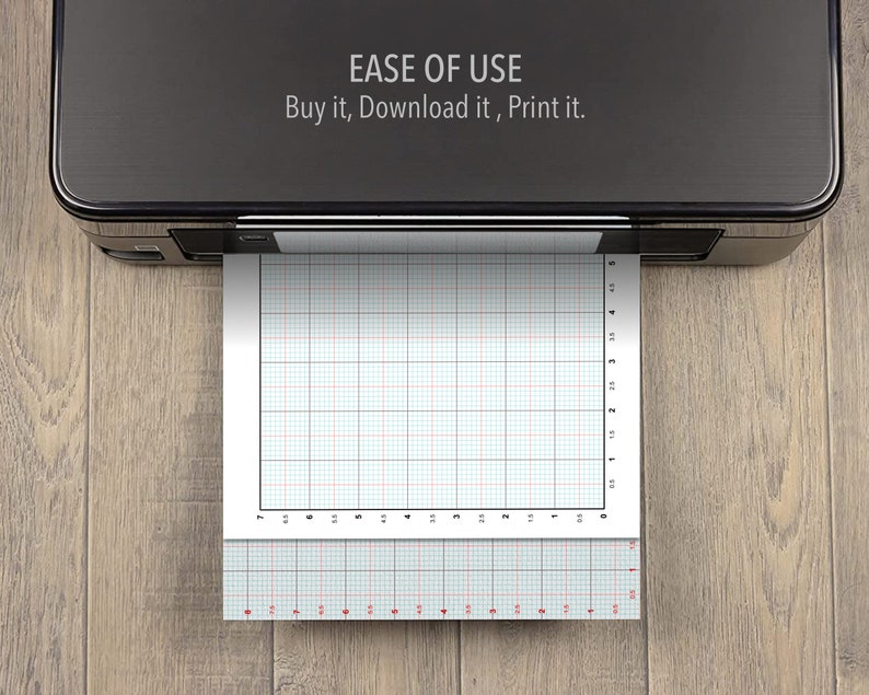 Graph Grid Paper for Technical Drawing, Inch Units, Bottom Numbers, A4 ...