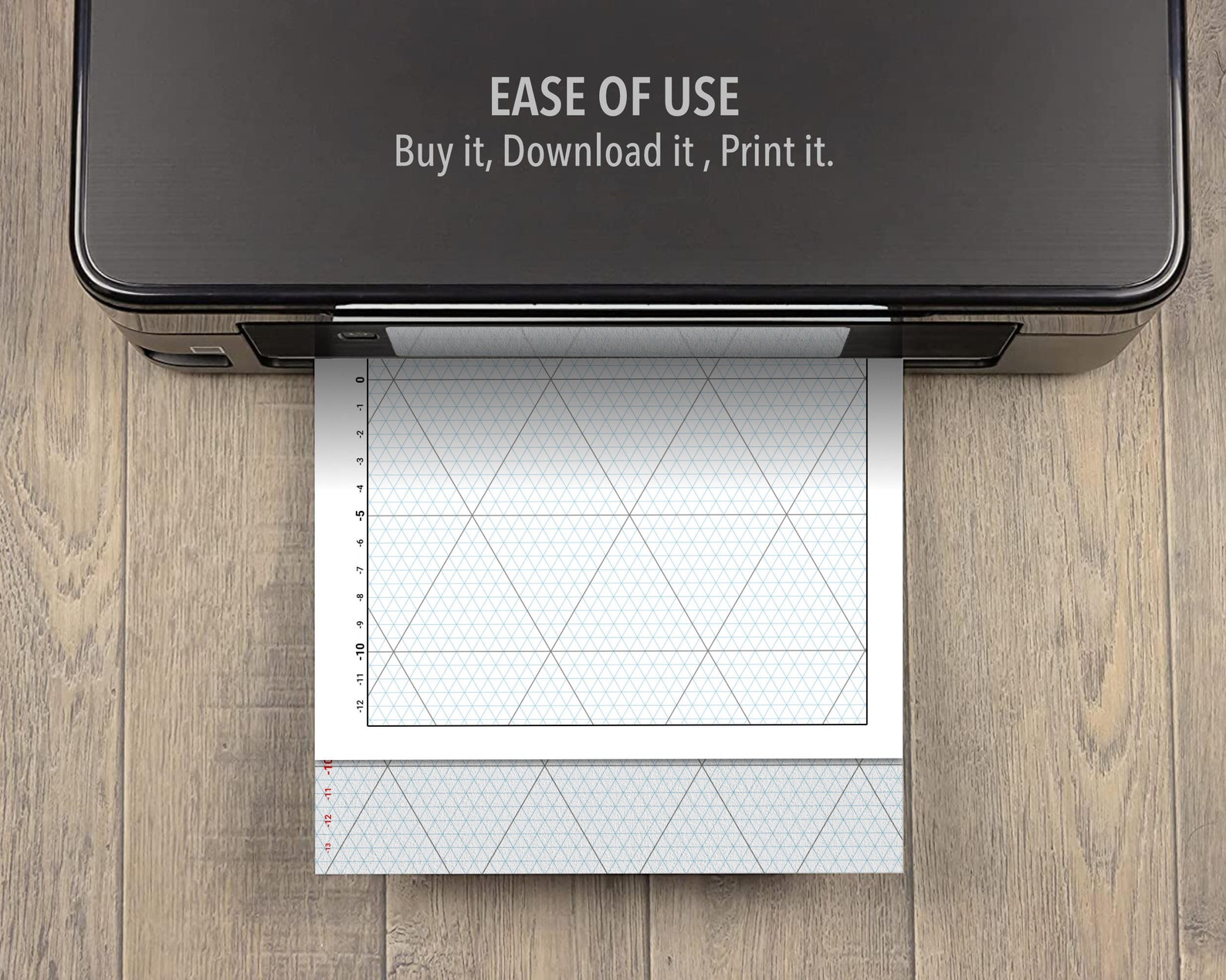 Isometric Graph Paper Printable: Technical Drawing Template (A4, A3 ...