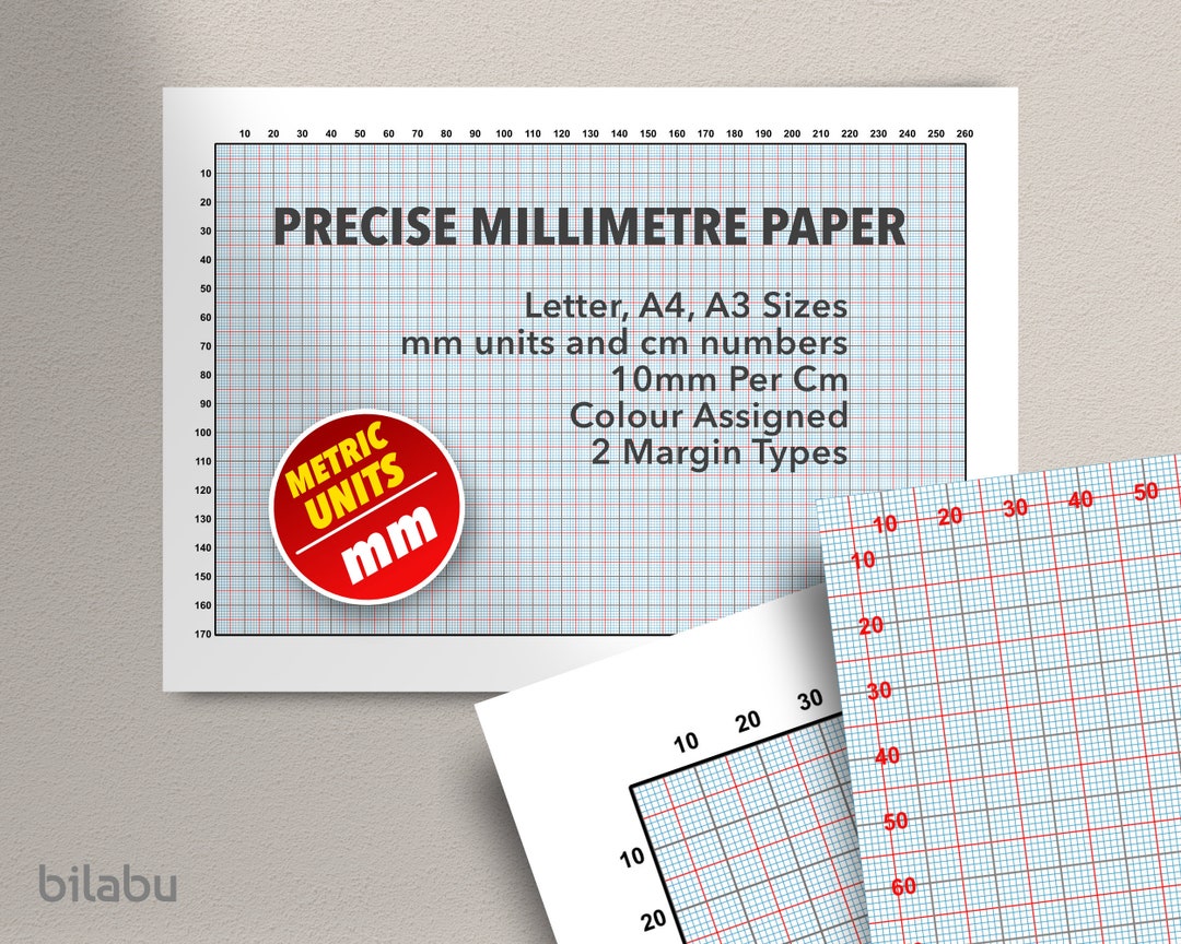 Millimeter Graph Grid Paper Printable, Precision Technical Drawing ...