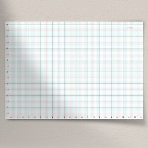 Graph Grid Paper for Technical Drawing, Inch Units, Bottom Numbers, A4 ...